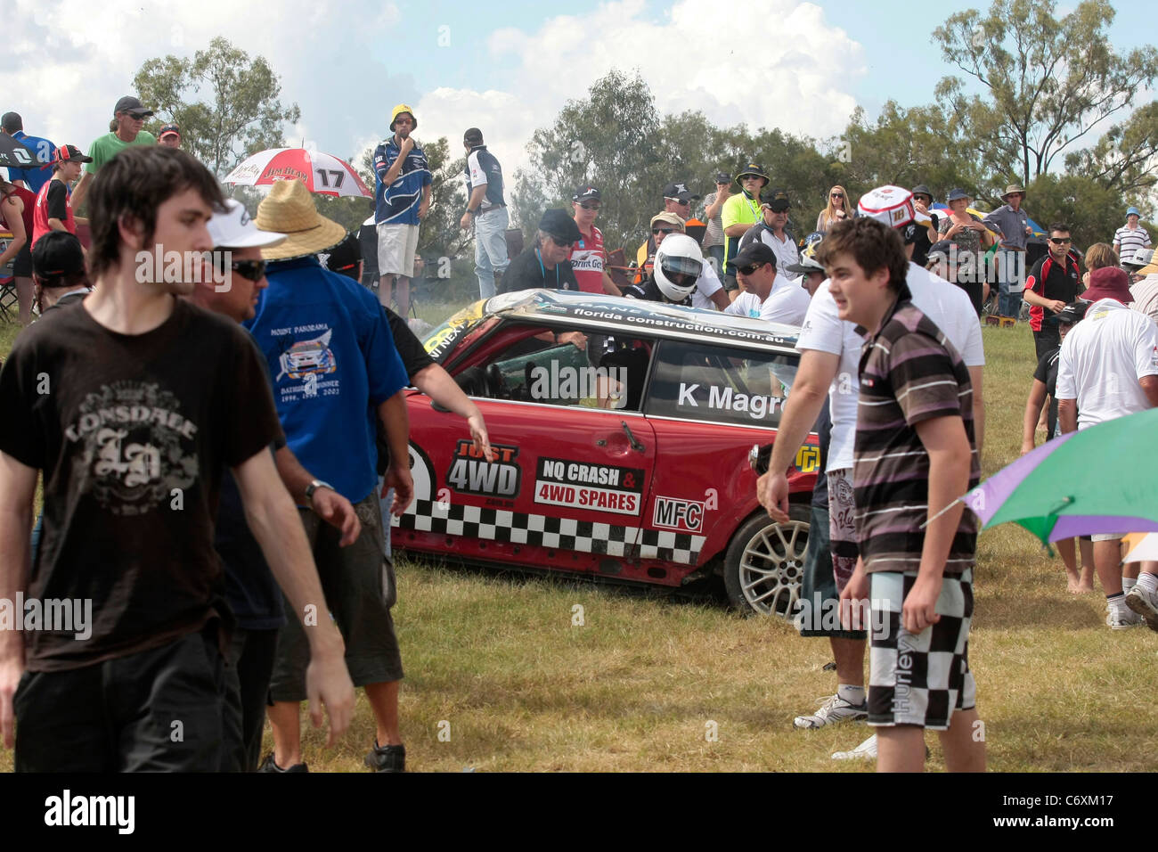 Mini Challenge driver Kain Magro rode up the side of Sarah Harley and ...