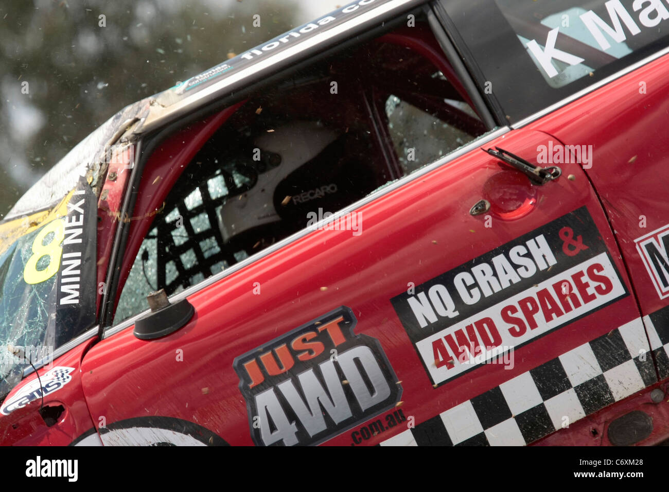 Mini Challenge driver Kain Magro rode up the side of Sarah Harley and ...