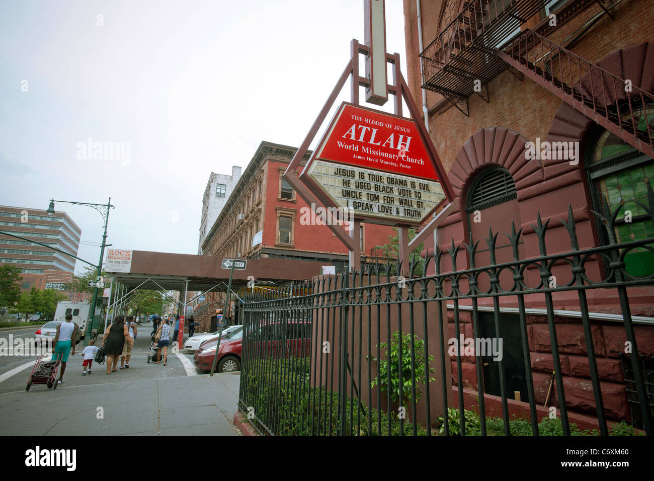 The ATLAH World Missionary Church on Lenox Avenue in Harlem in New York ...