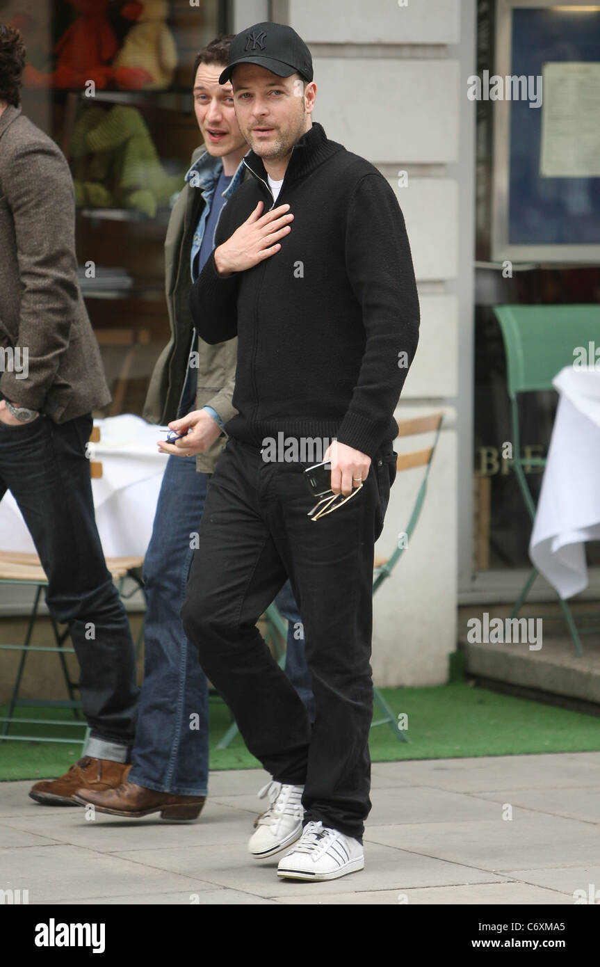 Matthew Vaughn and James McAvoy heading to the Portland hospital where ...