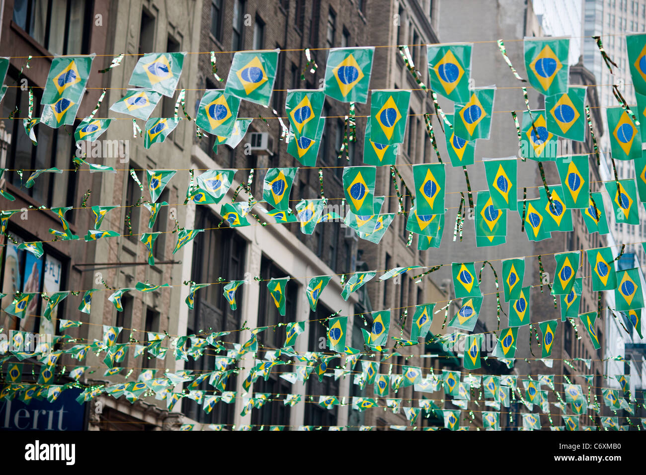Brazilian flags fly above the 27th Annual Brazil Day Festival in New ...