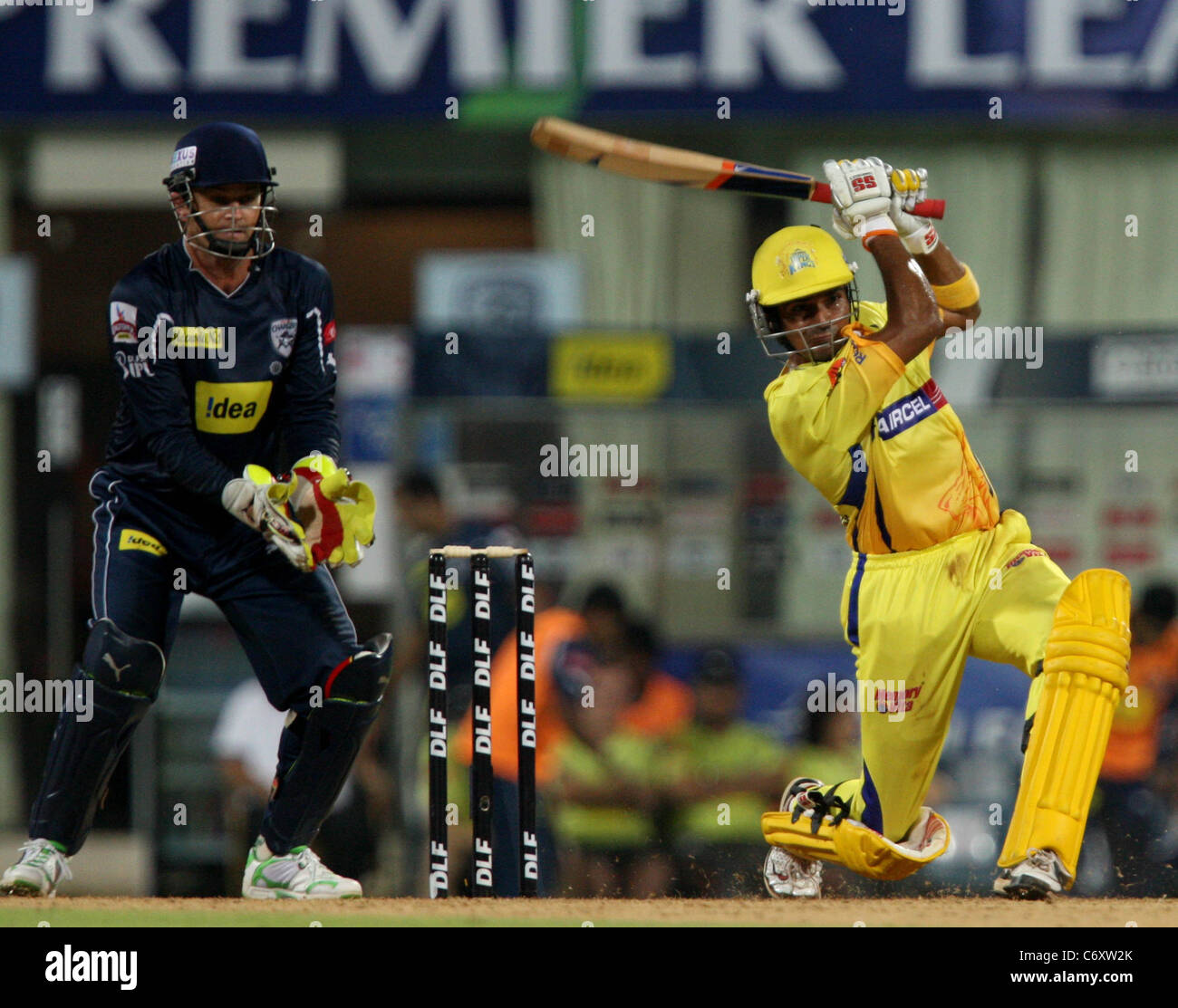 Chennai Super Kings Batsman Subramaniam Badrinath in action During The ...