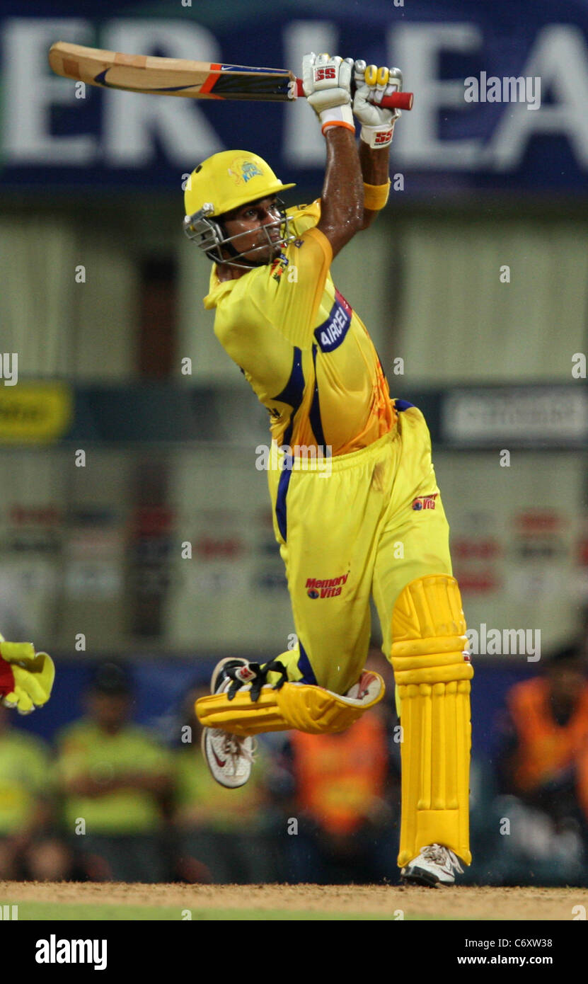 Chennai Super Kings Batsman Subramaniam Badrinath in action During The ...
