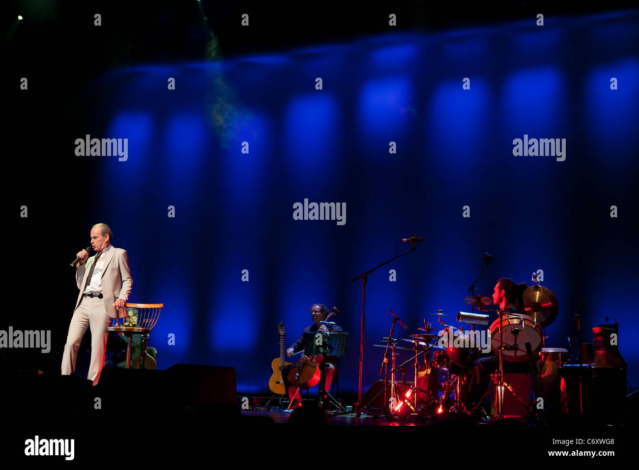 Brazillian singer Ney Matogrosso performing live at Coliseu dos ...