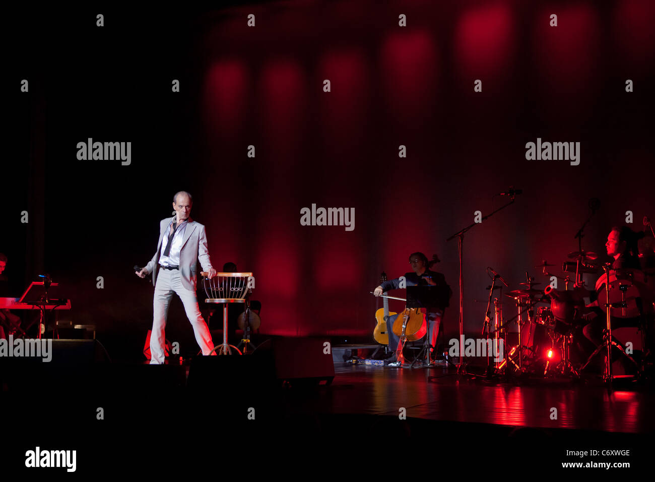 Brazillian singer Ney Matogrosso performing live at Coliseu dos ...