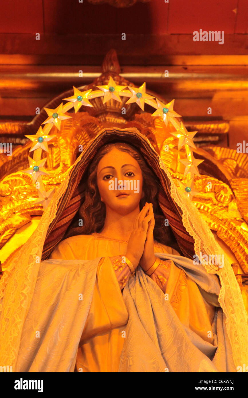 Altar of the Santa Librada Church, Las Tablas, Los Santos, Panama Stock ...