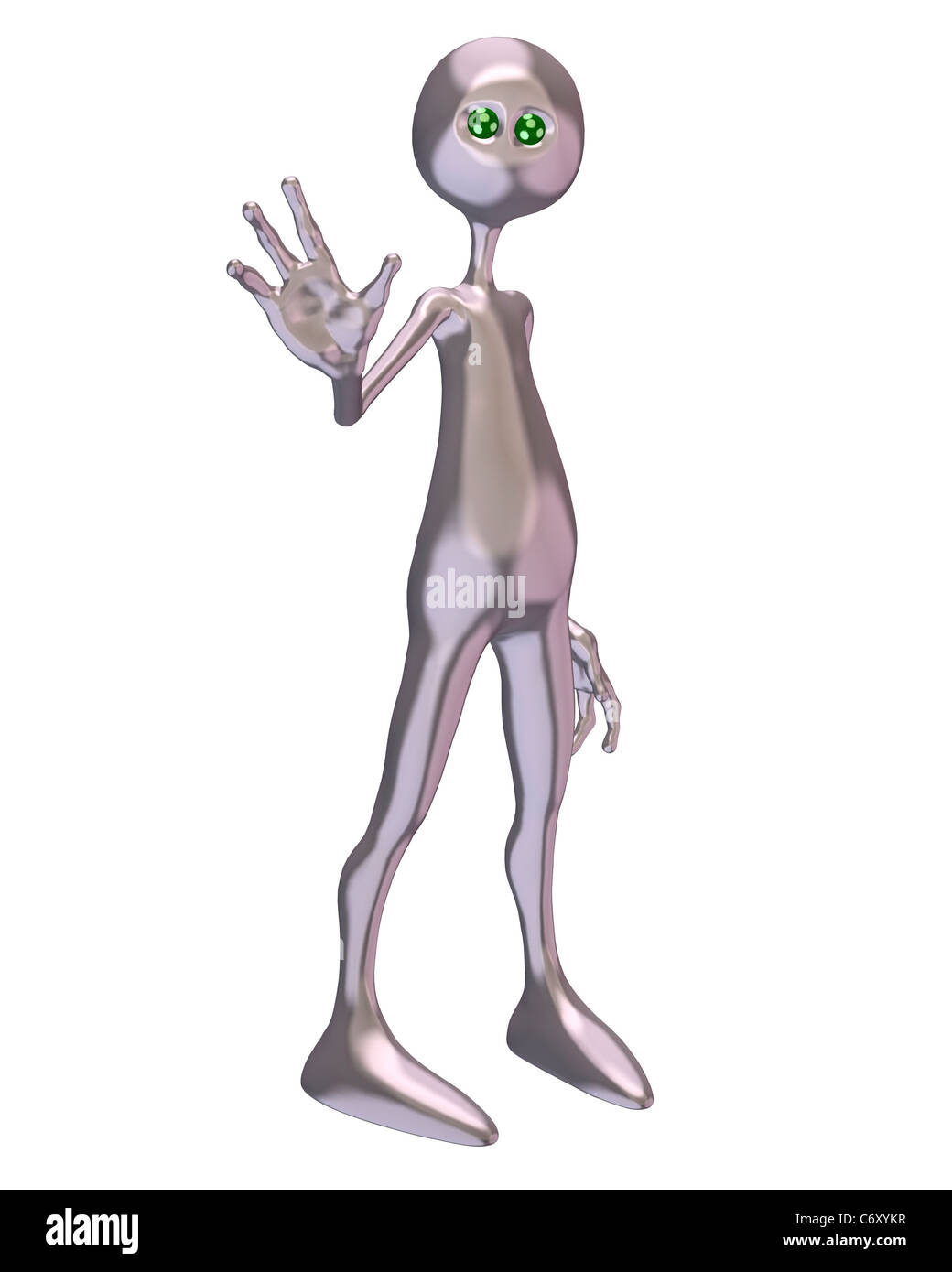 Friendly Pink Alien Stock Photo - Alamy