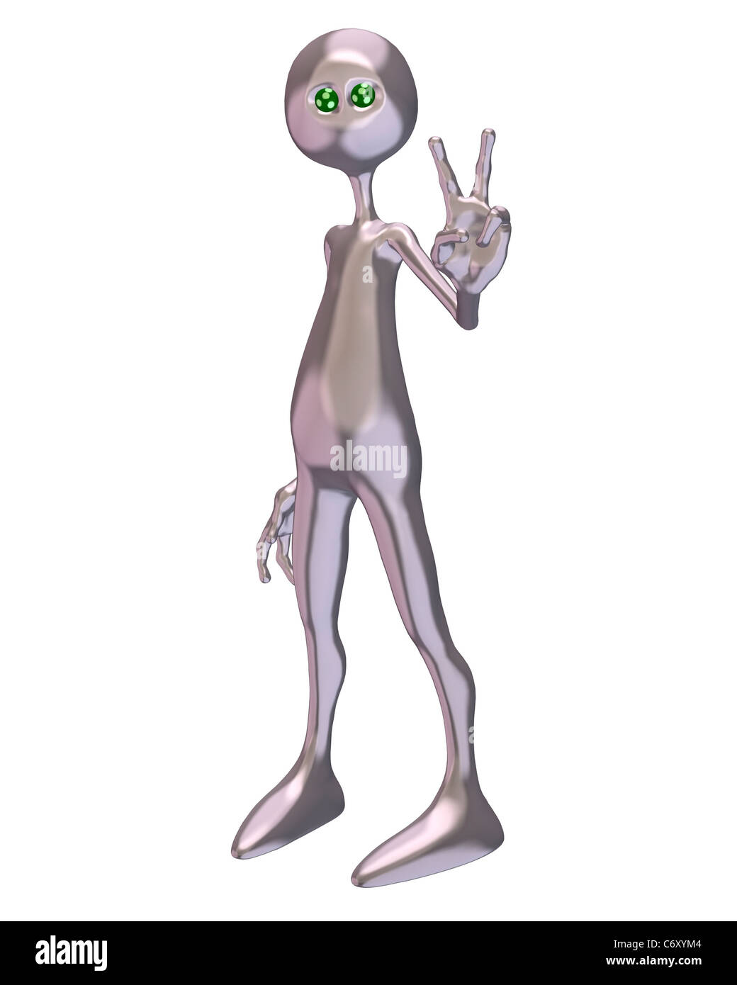 Peaceful Pink Alien Stock Photo - Alamy