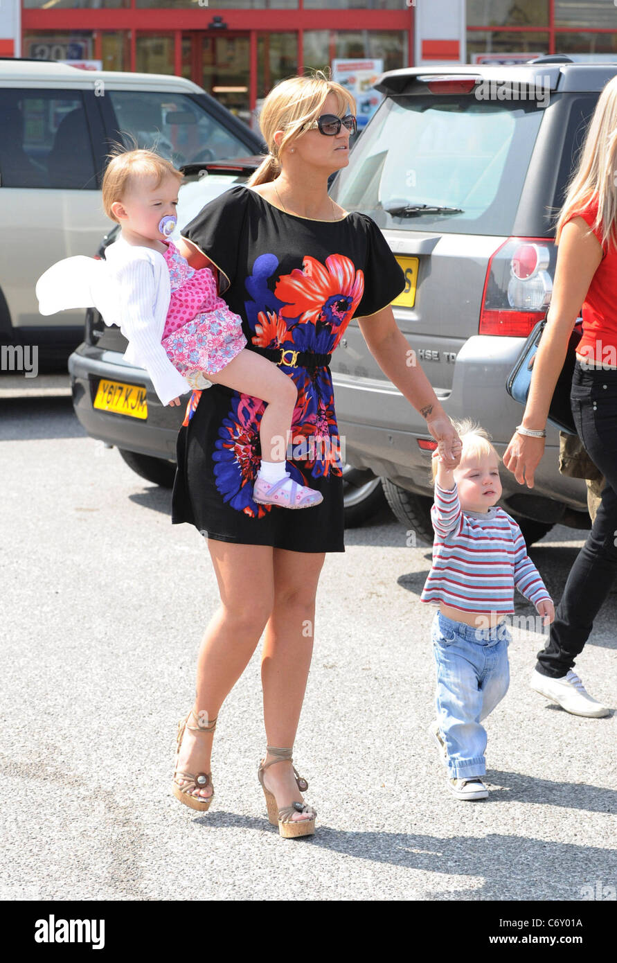 Kerry katona with son max and daughter heidi hi-res stock photography ...