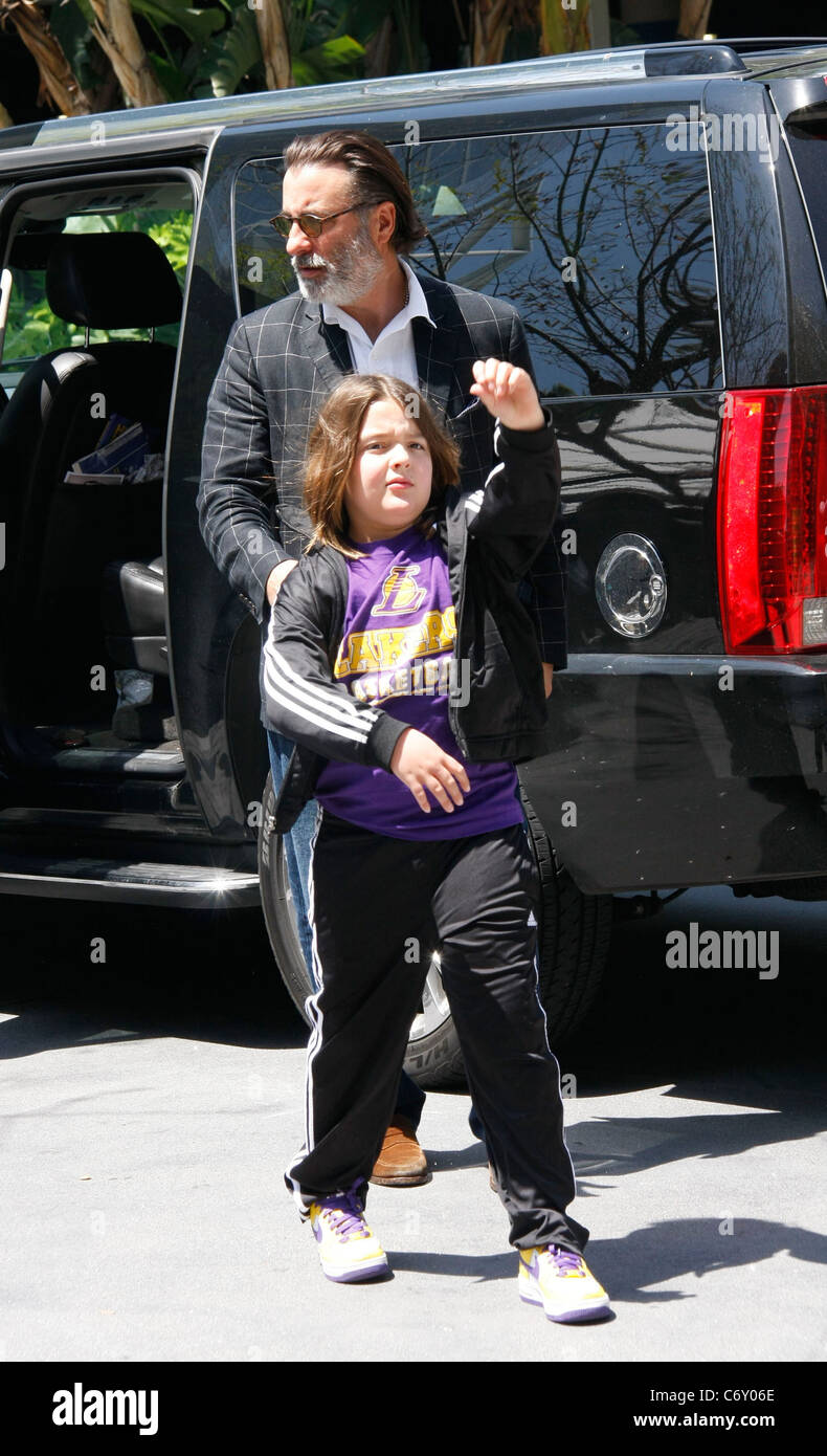 Andy Garcia and his son Andres celebrities attending the Lakers game at ...