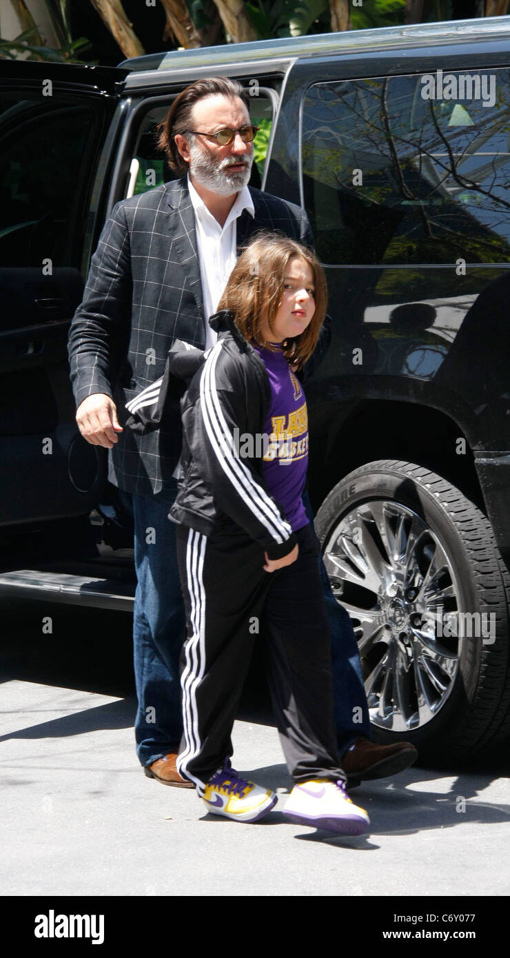 Andy Garcia and his son Andres celebrities attending the Lakers game at ...