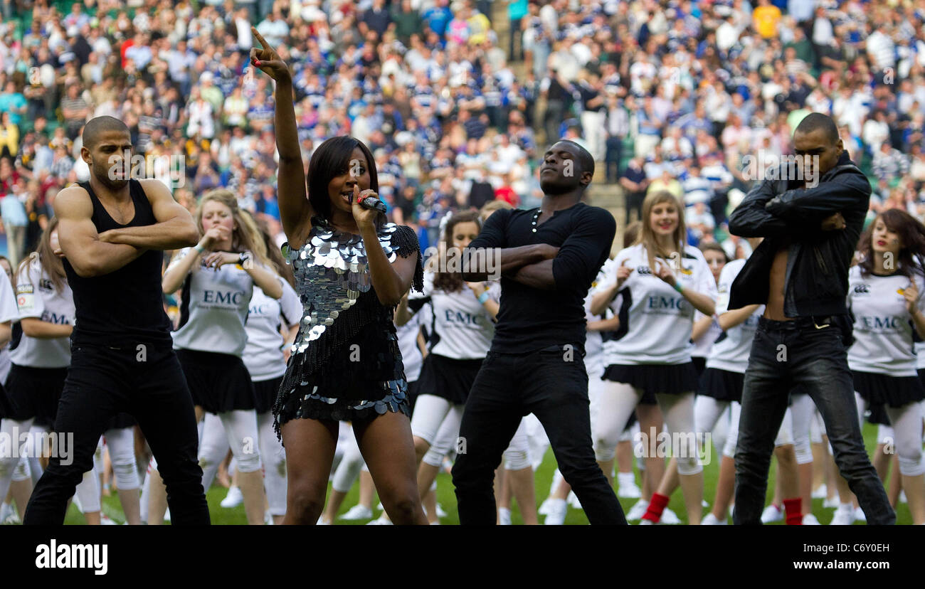 Alexandra Burke performs live performance as the London Wasps take on ...