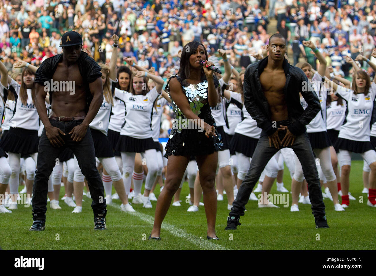 Alexandra Burke performs live performance as the London Wasps take on ...