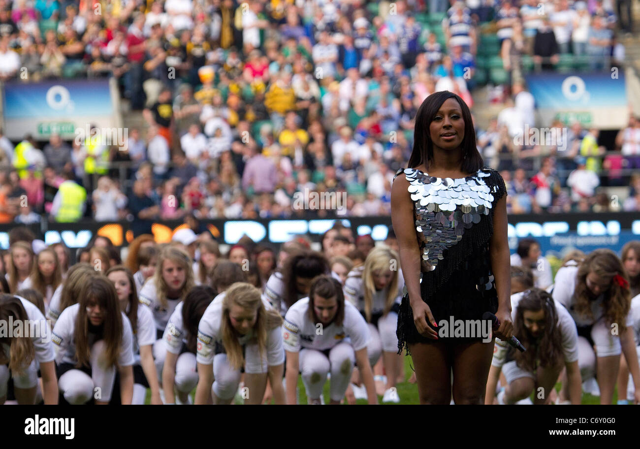 Alexandra Burke performs live performance as the London Wasps take on ...