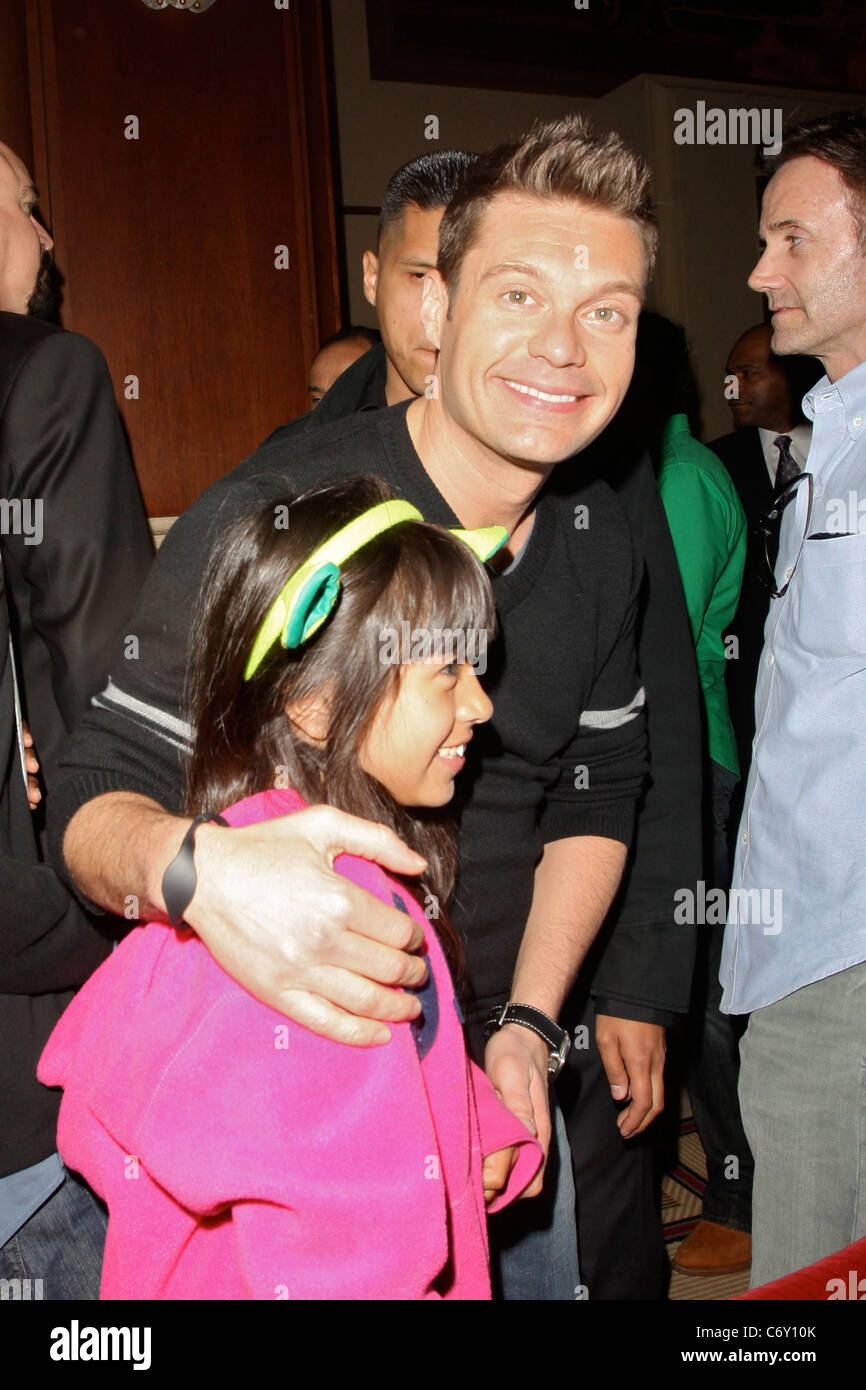 Ryan Seacrest meets with fans at The Grove for the launch of Shrek 3D ...
