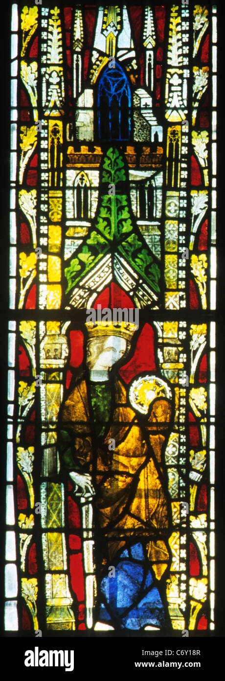 Mileham, Norfolk, west window, 14th century stained glass, St ...