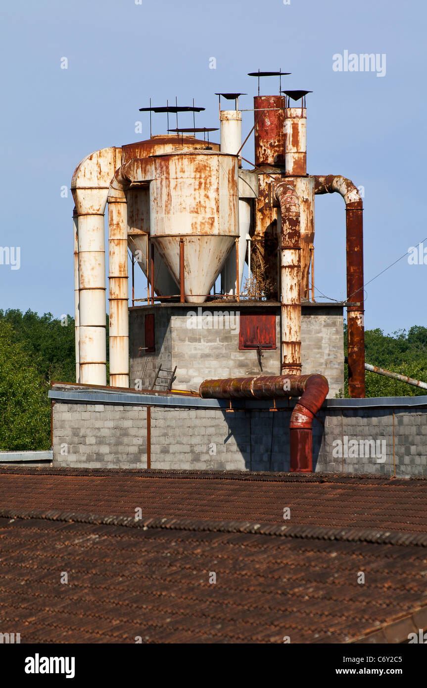 Disused factory, France Stock Photo - Alamy