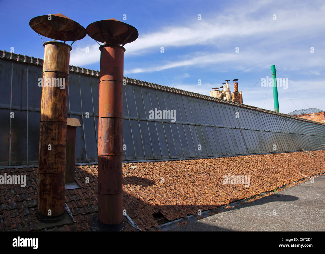 Disused factory, France Stock Photo - Alamy