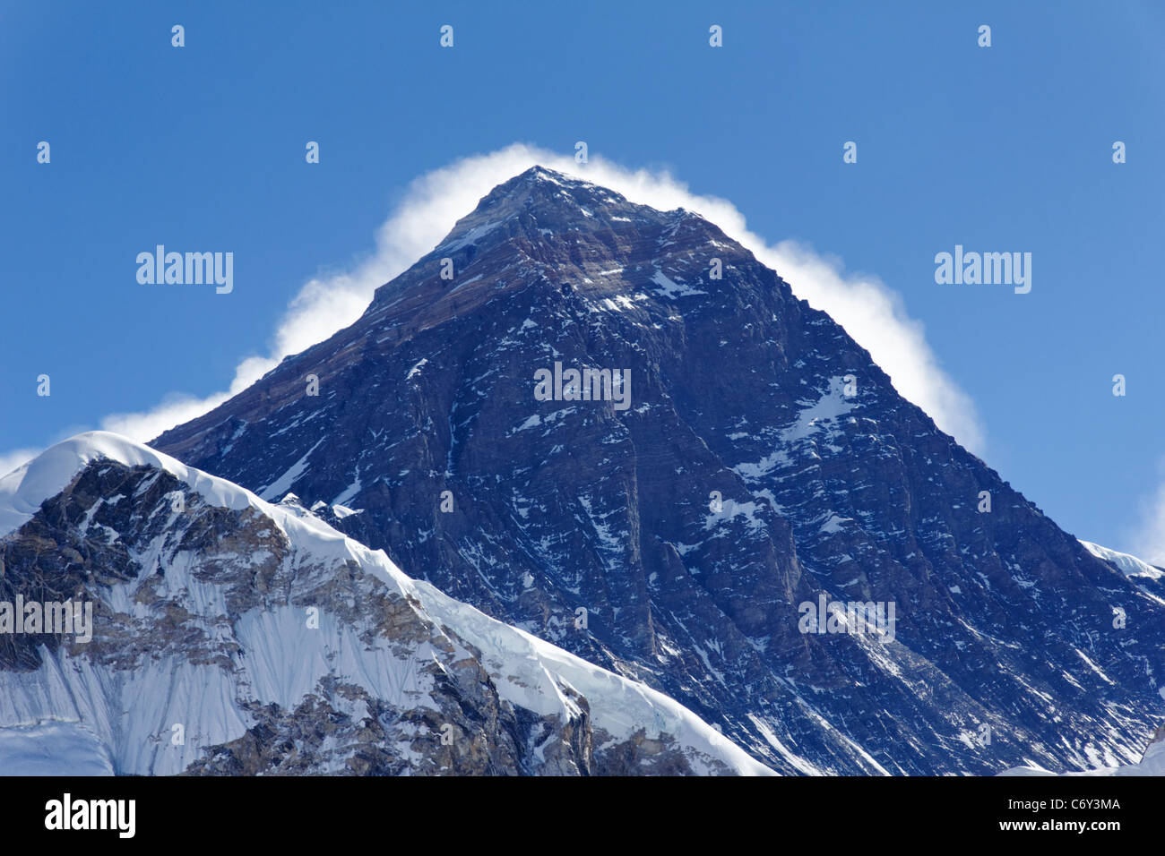 View of Mount Everest from the summit of Kala Pathar, Everest Region ...