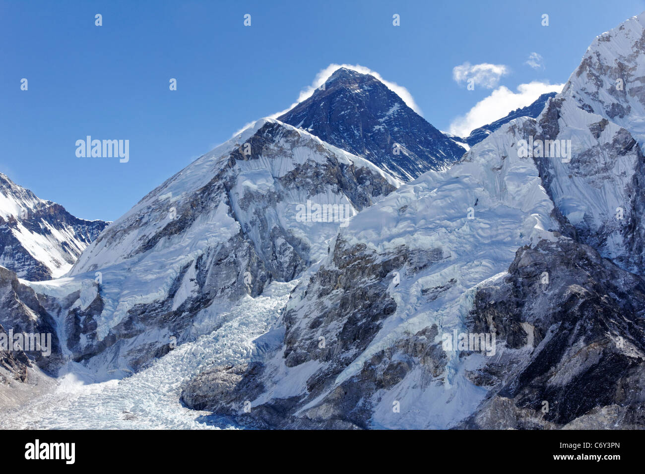 View of Mount Everest from the summit of Kala Pathar, Everest Region ...