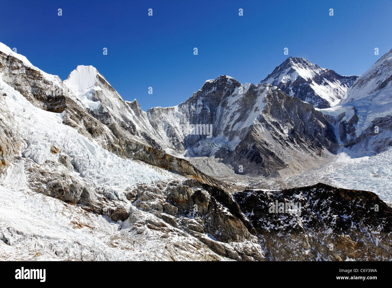 View from the summit of Kala Pathar, Everest Region, Nepal Stock Photo ...