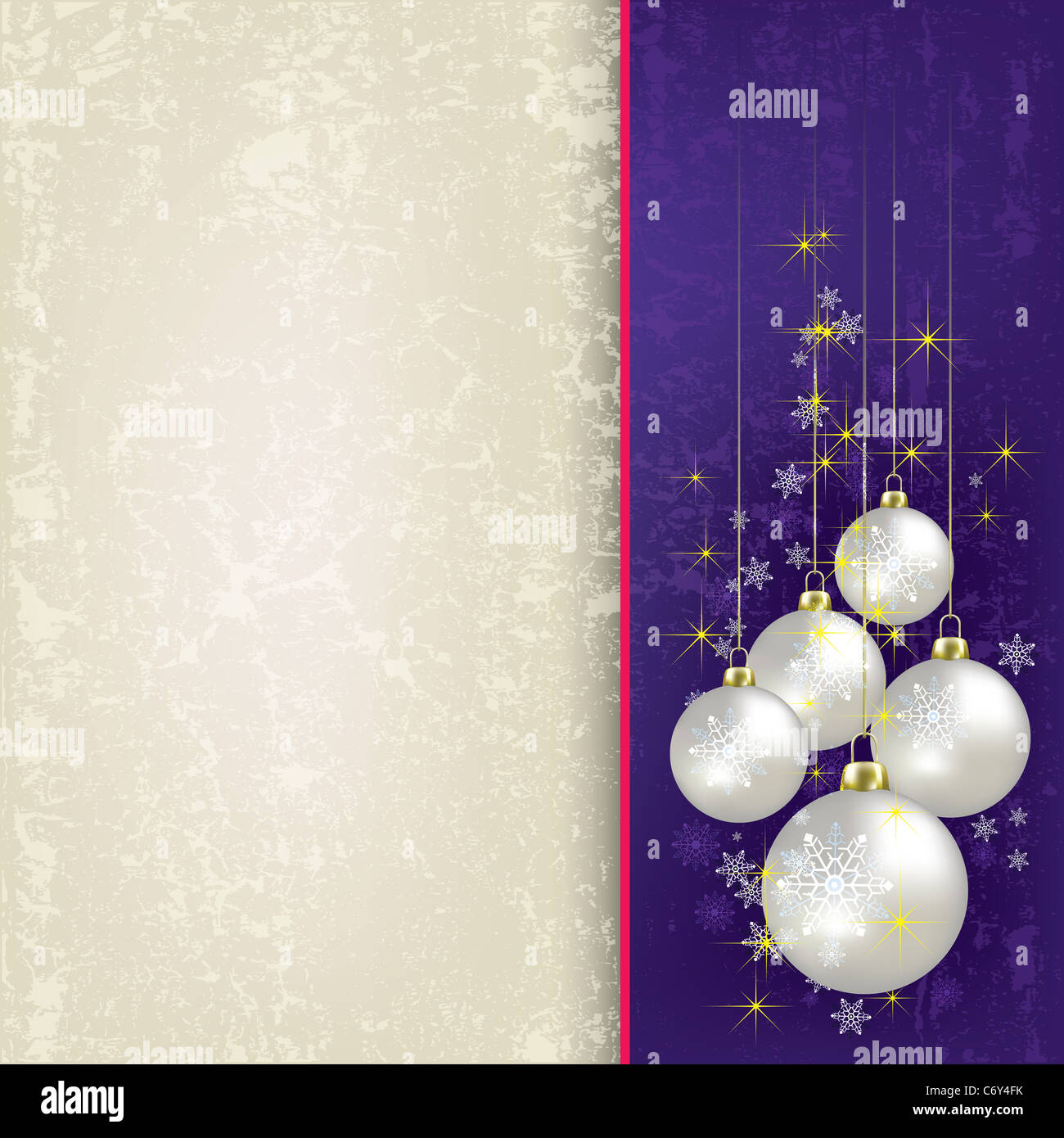 Abstract Christmas beige background with pearl balls Stock Photo - Alamy