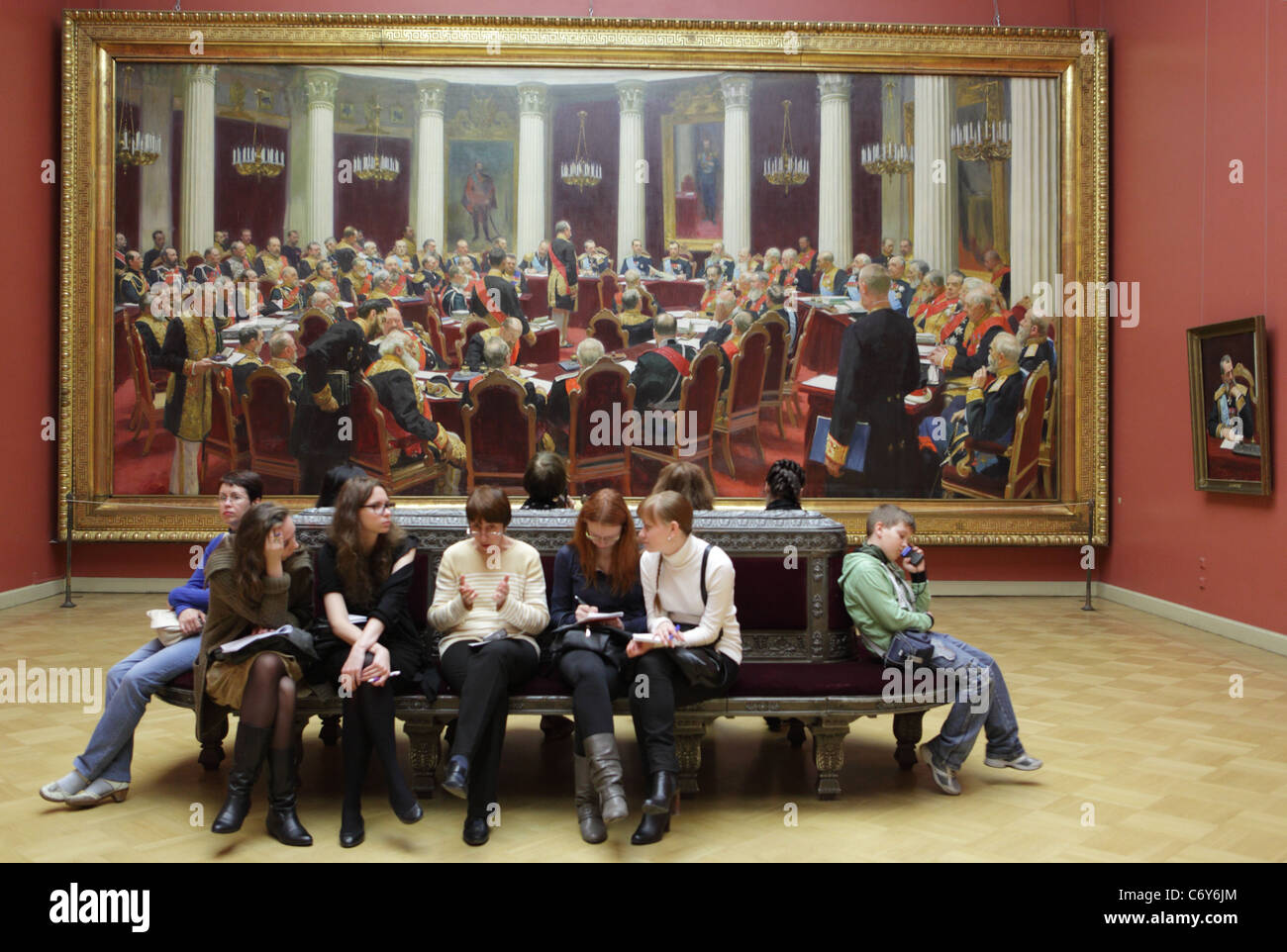Visitors in the Russian Museum in St. Petersburg, Russia Stock Photo ...
