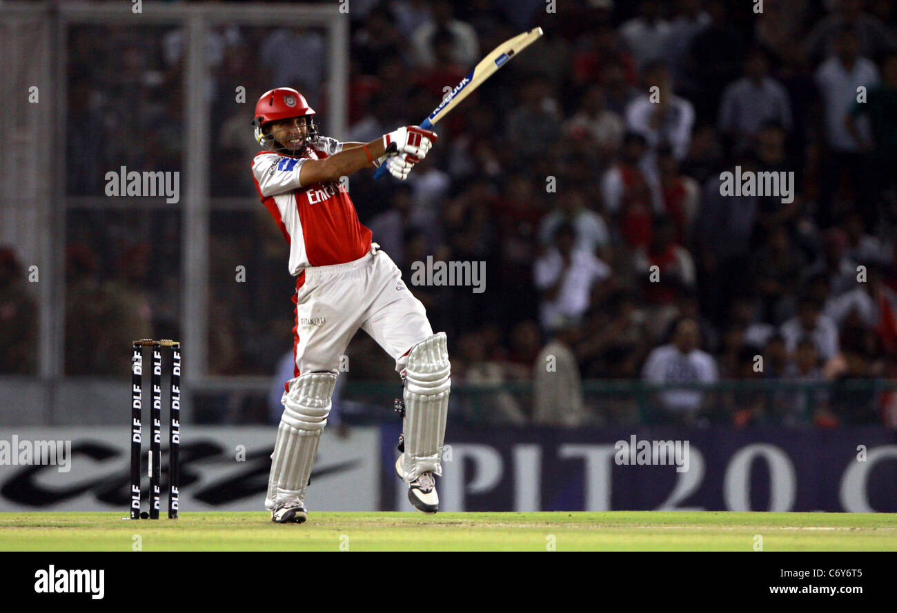 Kings XI Punjab Player Manvinder Bisla during the Indian Premier League ...