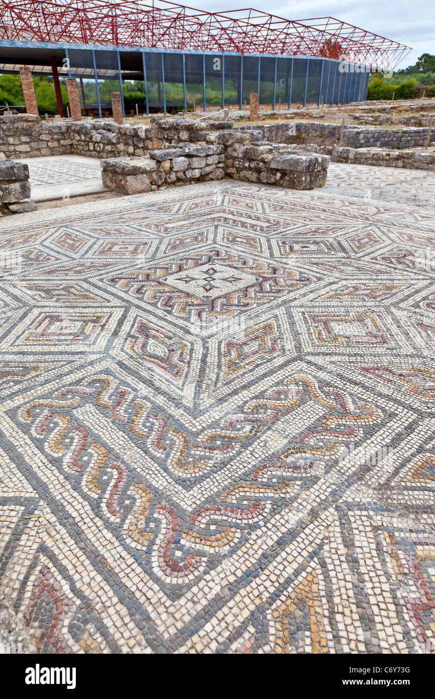 Mosaics in the House of the Swastika Villa in Conimbriga, the best ...