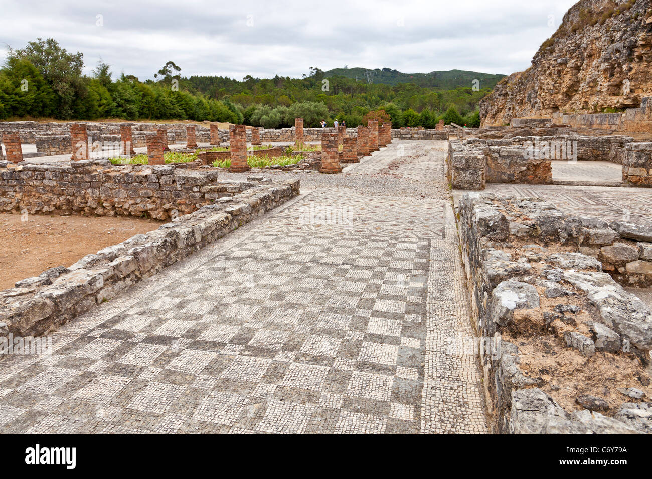 Peristyle and Swastika Mosaic in the House of the Swastika Villa in ...