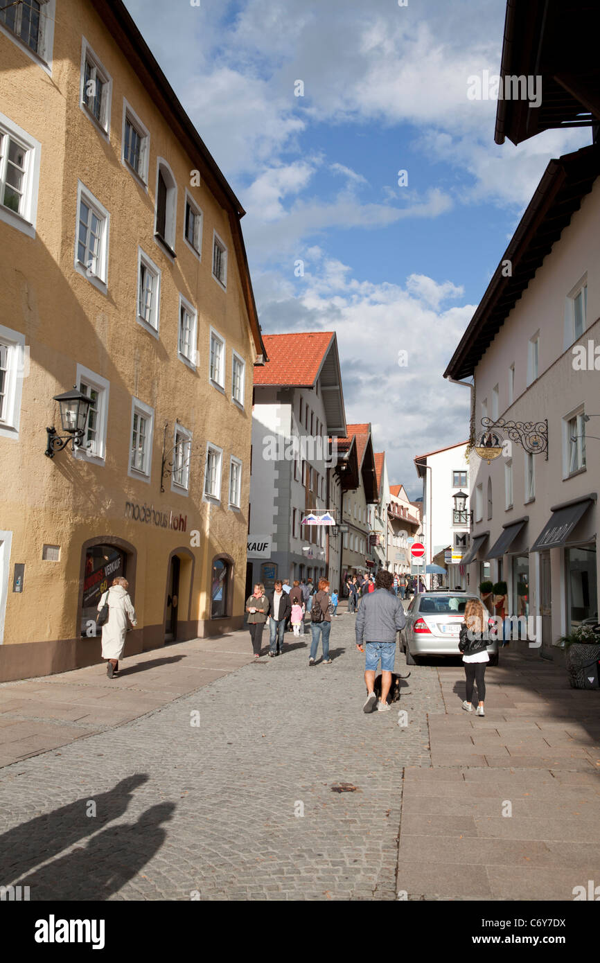 Fussen , Bavaria. alpine town with small town center. Germany Stock ...