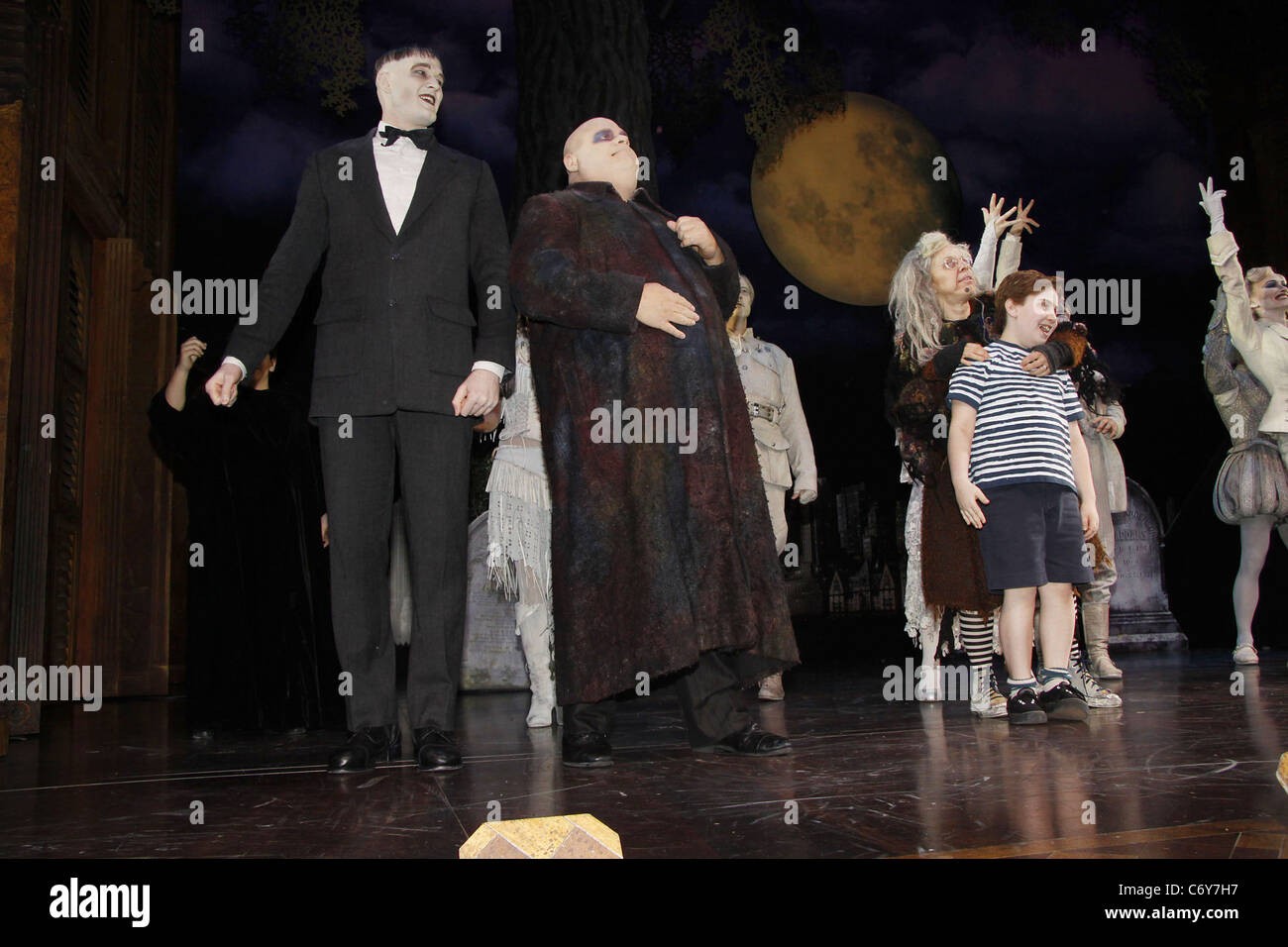 Zachary James, Kevin Chamberlin, Jackie Hoffman, Adam Riegler, and cast ...