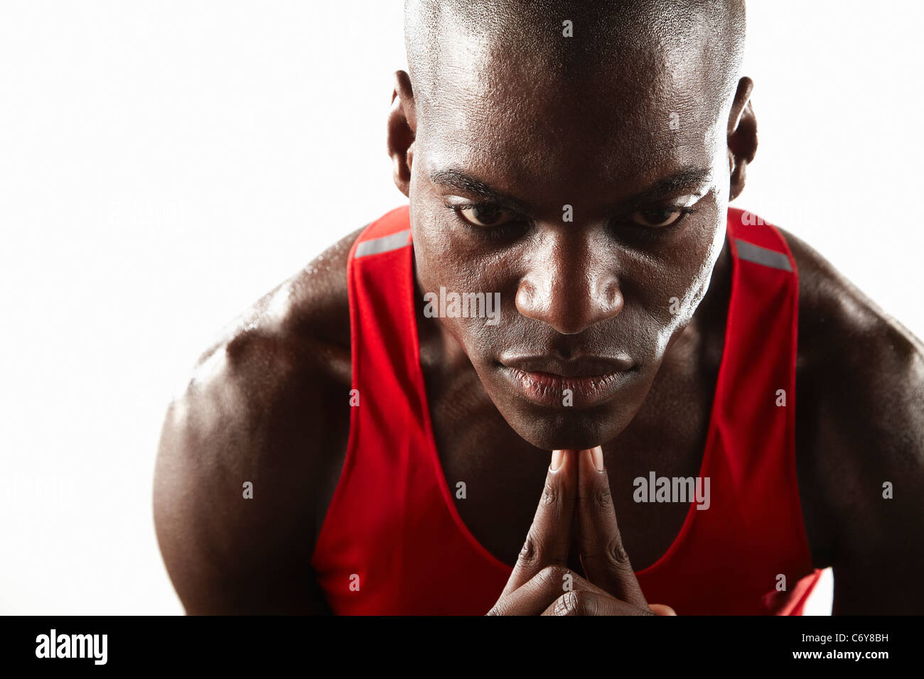 Close up of athlete thinking Stock Photo - Alamy