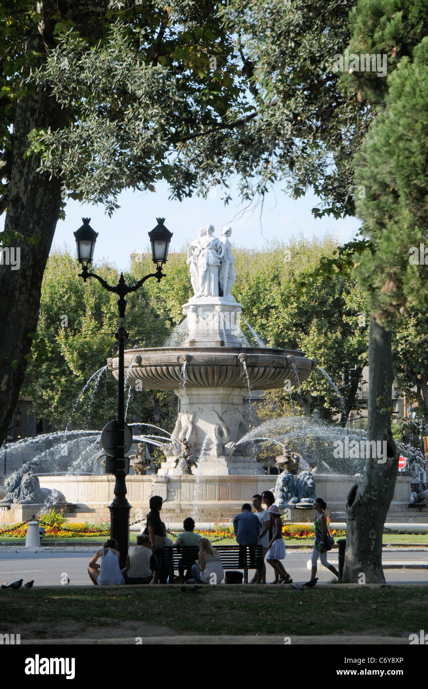 Fontaine de la Rotonde (Rotunda Fountain) in Aix-en-Provence, France ...