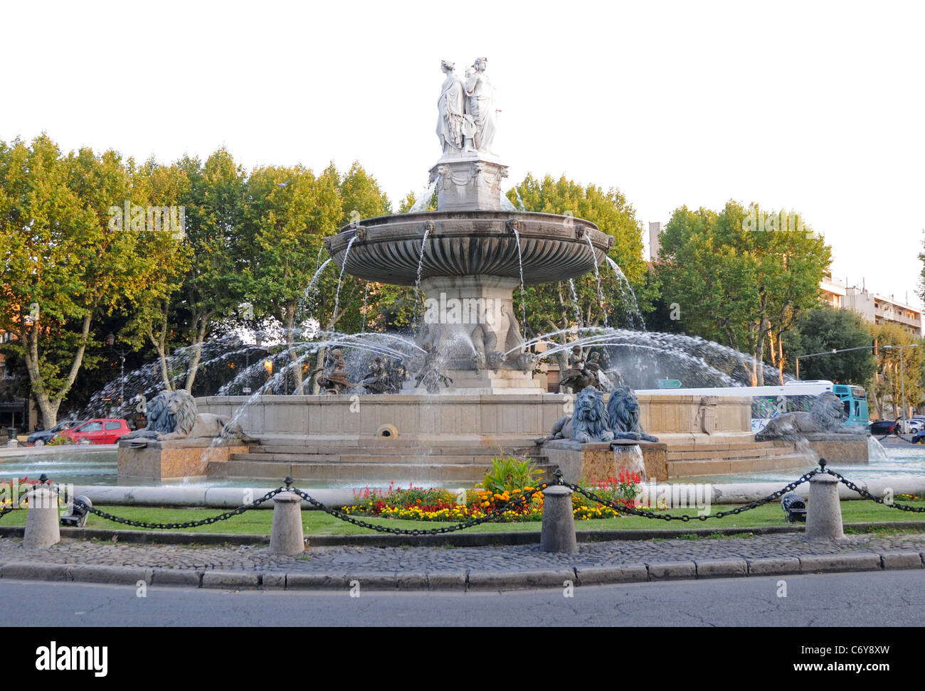 Fontaine de la Rotonde (Rotunda Fountain) in Aix-en-Provence, France ...