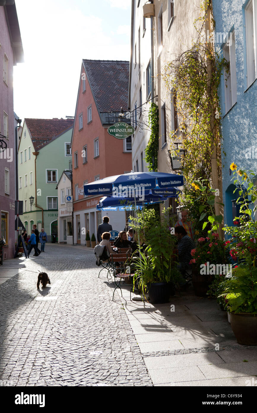 Narrow street in fussen hi-res stock photography and images - Alamy