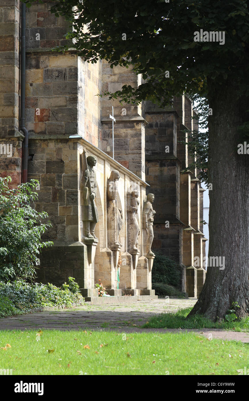 Church frontage with war memorial Stock Photo - Alamy