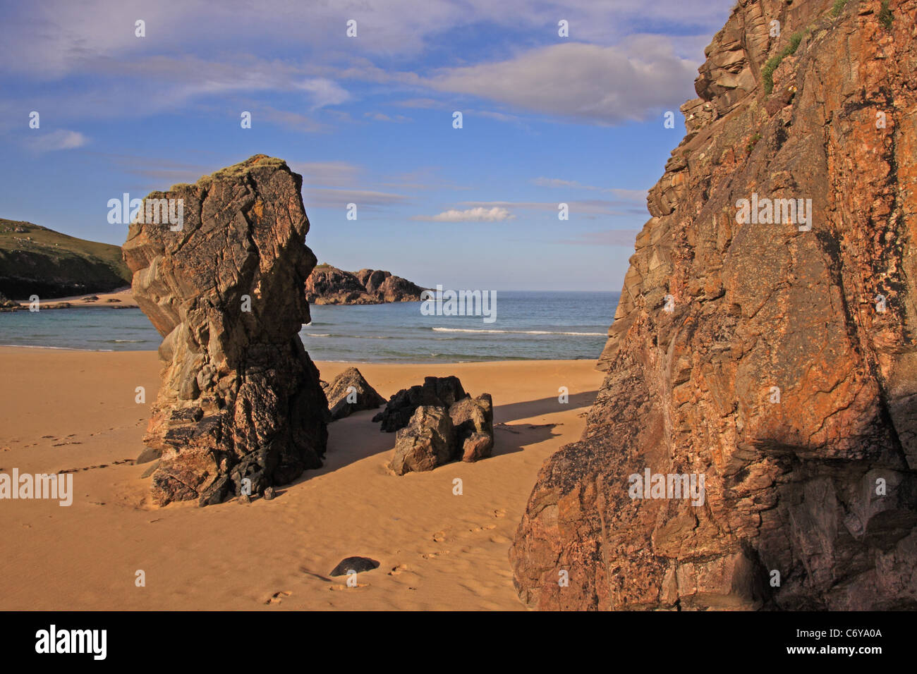 UK Scotland Outer Hebrides Isle of Lewis Mangersta Rock Stack Stock ...