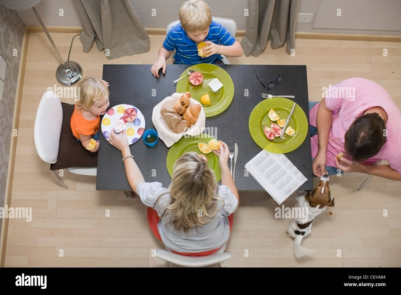 Two Girls Eating Dinner High Resolution Stock Photography and Images ...