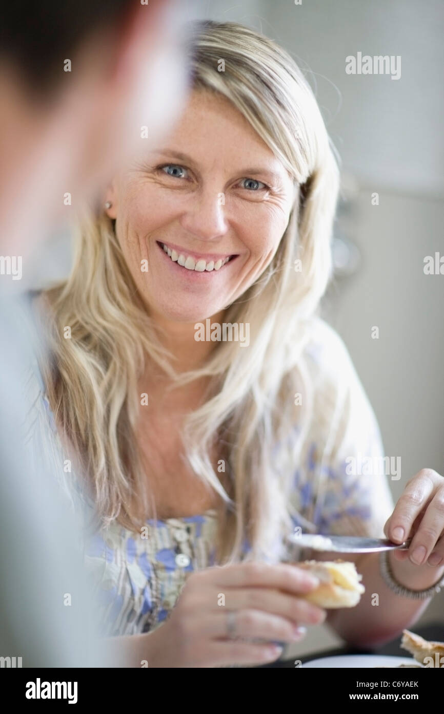 Man buttering bread hi-res stock photography and images - Alamy