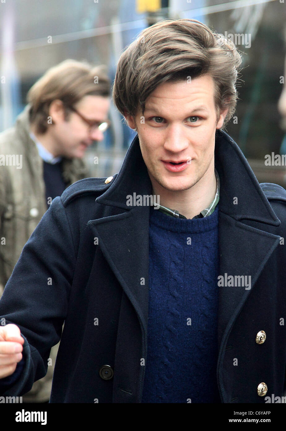 Matt Smith The cast of 'Doctor Who' arrive in Belfast as part of their ...