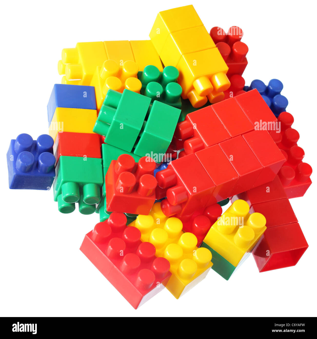 Colorful blocks isolated over the white background Stock Photo - Alamy