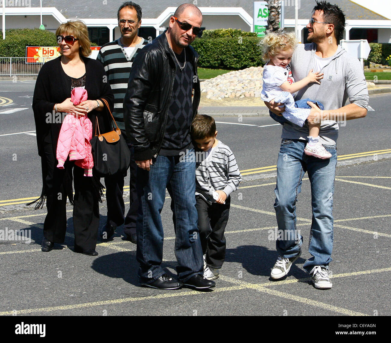 Peter Andre with his daughter Princess Tiaamii, brother Chris Andre and ...