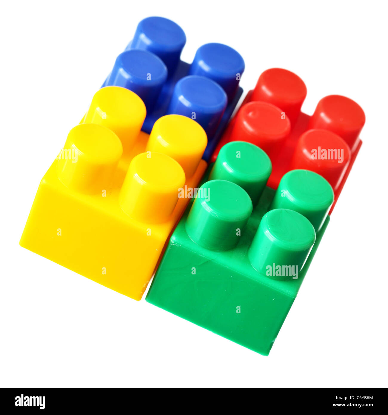 Colorful blocks isolated over the white background Stock Photo - Alamy