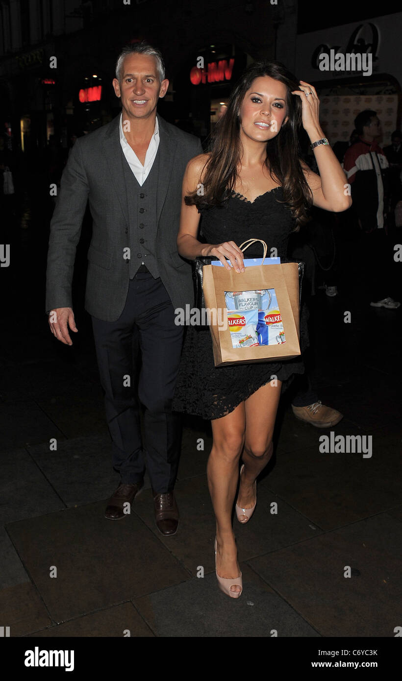 Gary Lineker and his wife Danielle Lineker The Walkers campaign launch ...