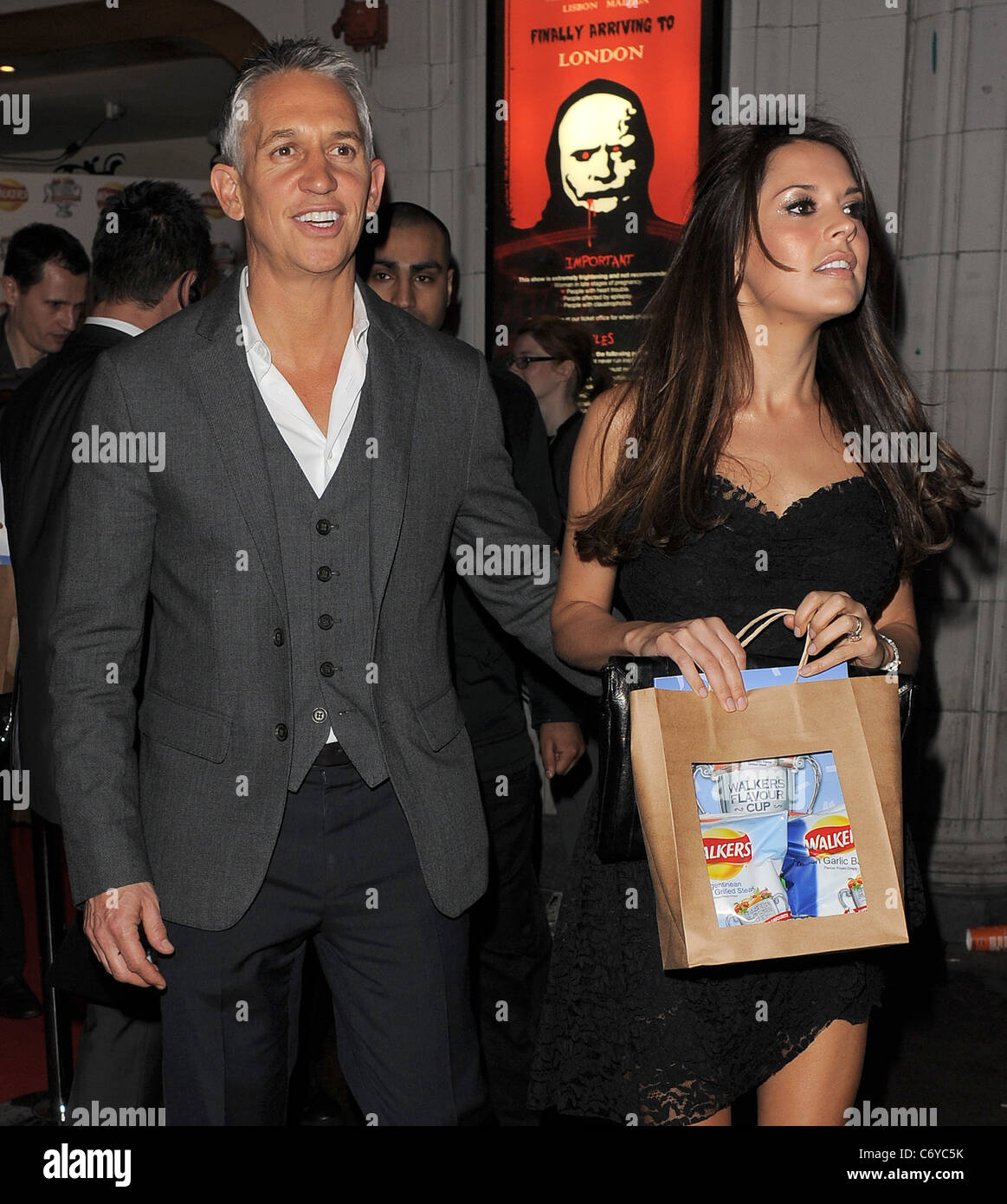 Gary Lineker and his wife Danielle Lineker The Walkers campaign launch ...
