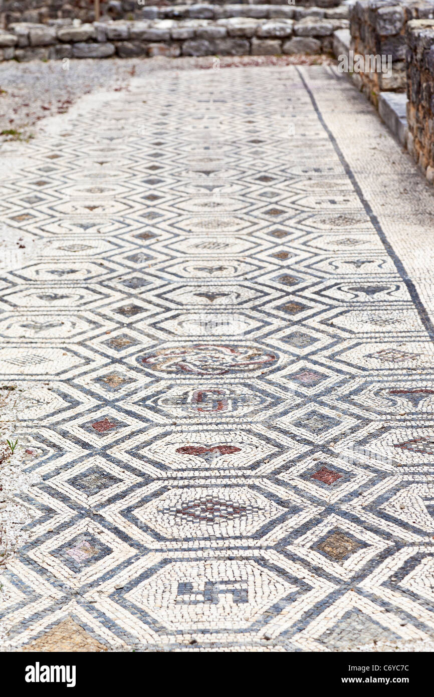 Swastika Mosaics in the House of the Swastika Villa in Conimbriga, the ...