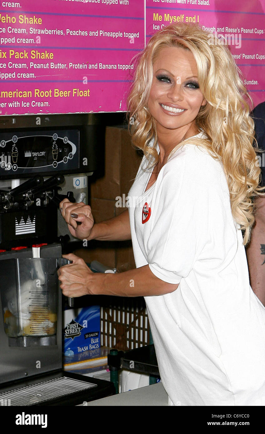 PAMELA ANDERSON can add milkshake maid to her list of achievements ...