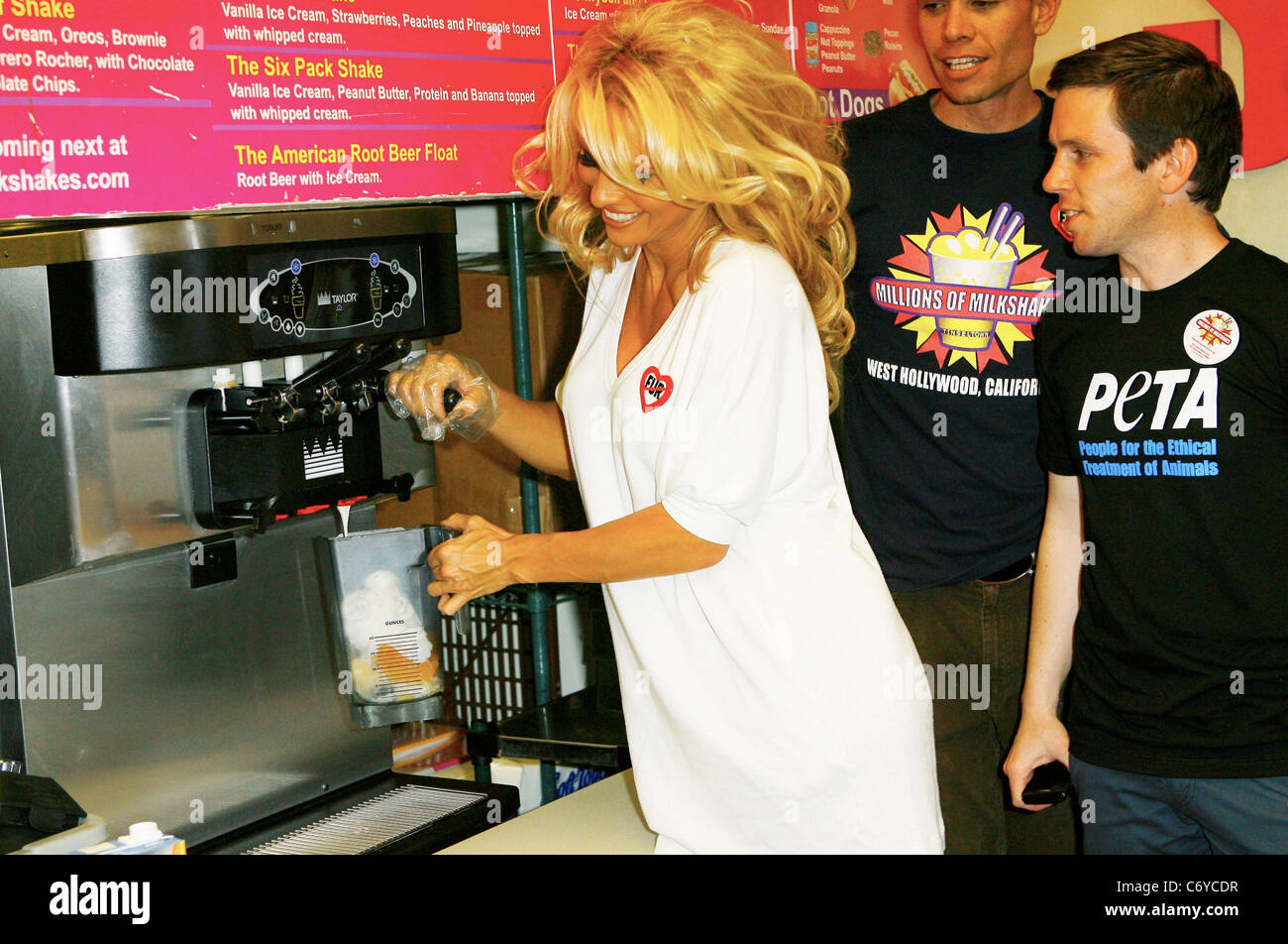 PAMELA ANDERSON can add milkshake maid to her list of achievements ...