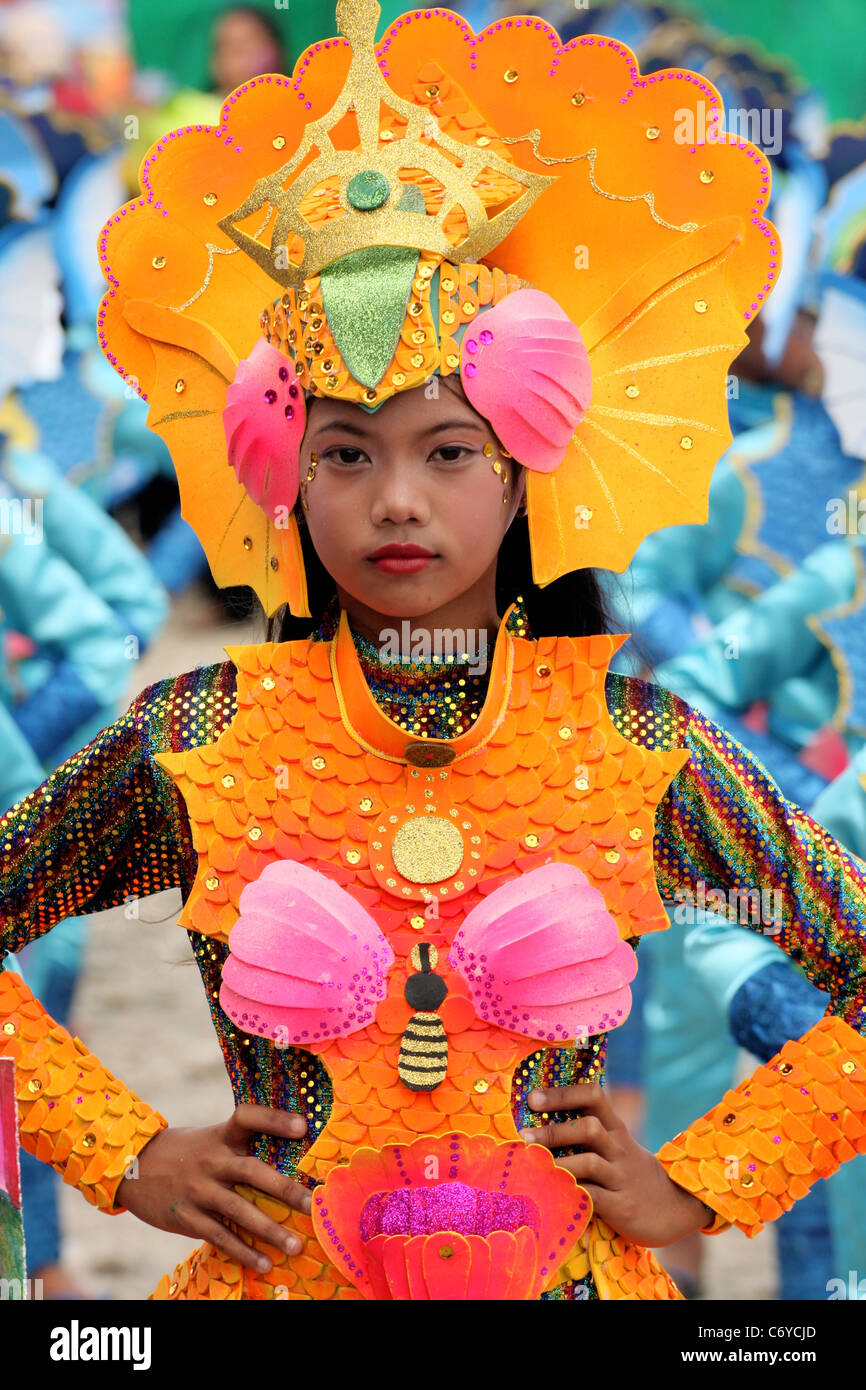 Tribal Queen, Buyogan Festival, Abuyog, Leyte, Philippines Stock Photo ...